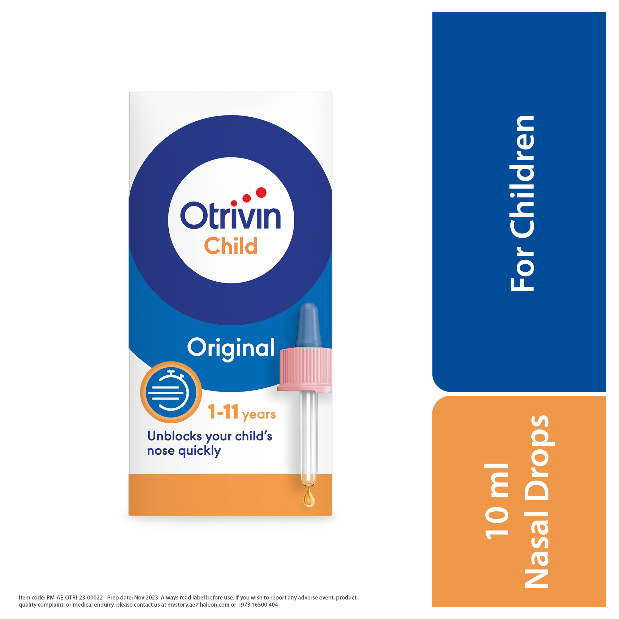 Buy Otrivin 0.05% Child Nasal Decongestant Drops, 10ml online at best ...
