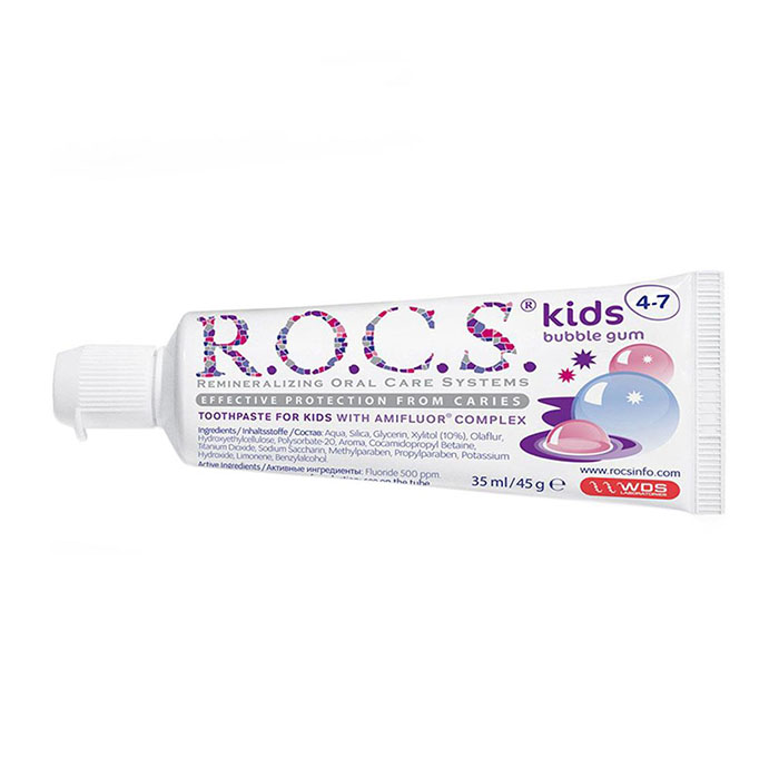 Rocs Kids Bubble Gum Tooth Paste 35ml (4-7 Y) - Life Pharmacy | Life Store