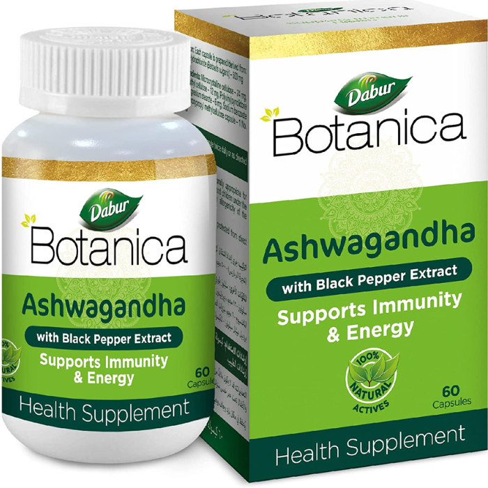 Buy Dabur Botanica Ashwagandha Cap 60s Bottle | Life Pharmacy