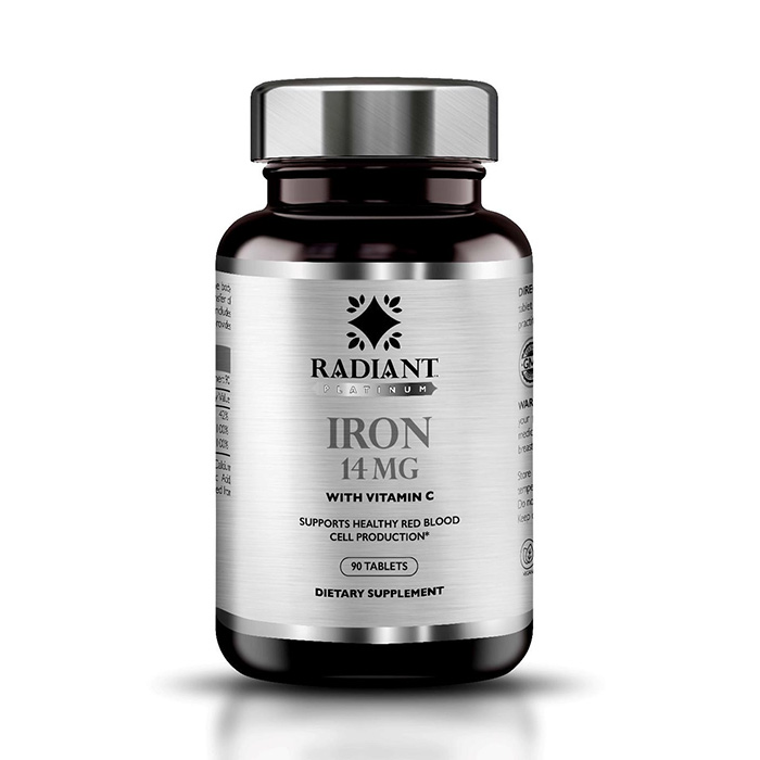 Buy Radiant Platinum Iron 14mg with Vitamin C, Supports Red Blood Cell ...