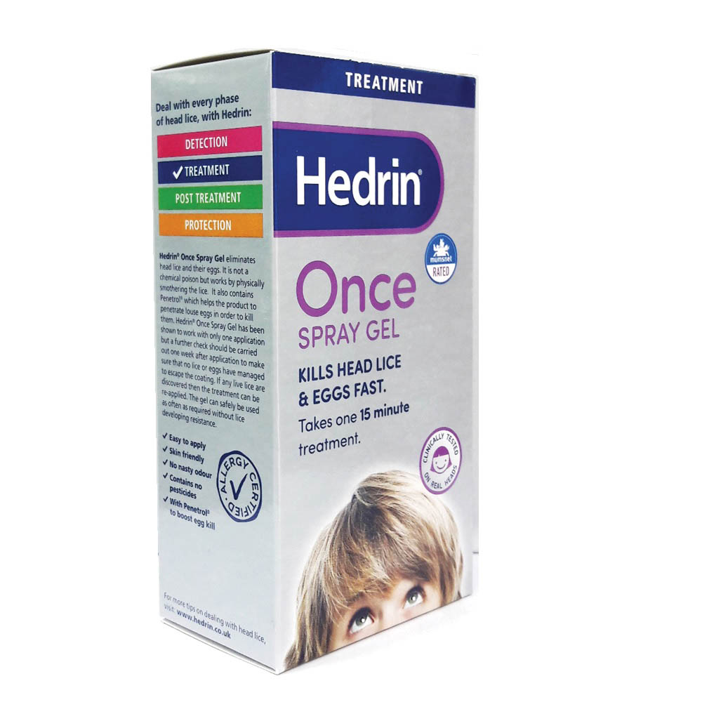 Buy Hedrin Once Spray Gel 100ml | Life Pharmacy