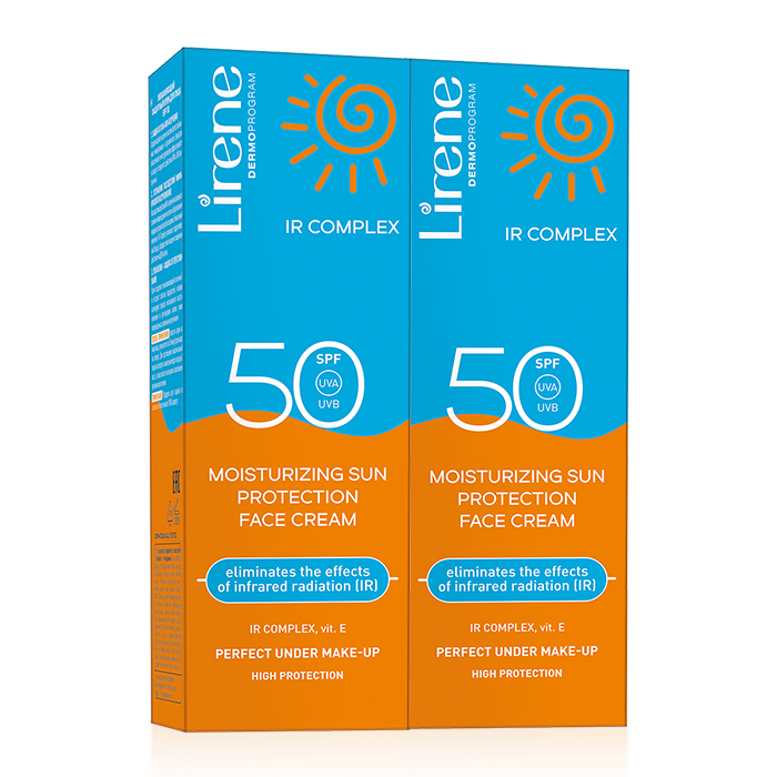 Buy Lirene IR Complex SPF50 Sun Face Cream 40ml 1+1 Promo online at ...