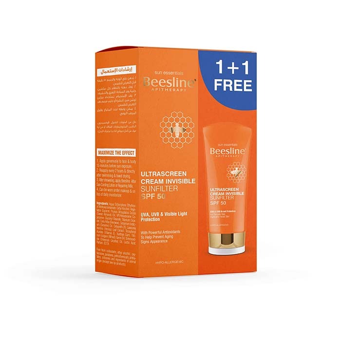 Buy Beesline Ultrascreen Cream Invisible Sun Filter 60ml 1+1 online at ...