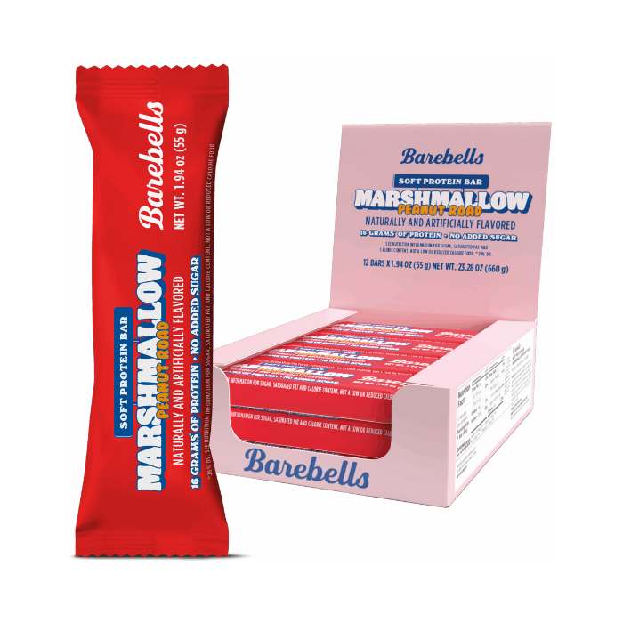 Buy Barebells Soft Protein Bar Marshmallow Peanut Road 55g, 16g Protein ...